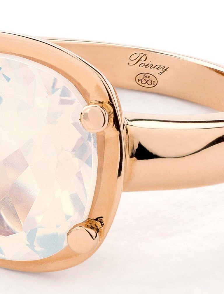 18 Carat Gold and Milky Quartz Ring, Rose Gold, Filles Antik Collection ...