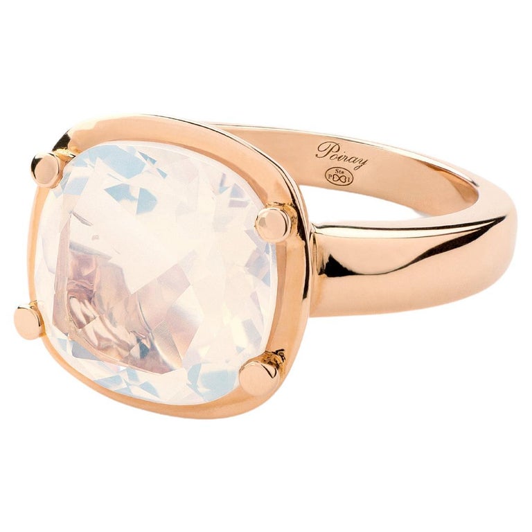 18 Carat Gold and Milky Quartz Ring, Rose Gold, Filles Antik Collection ...