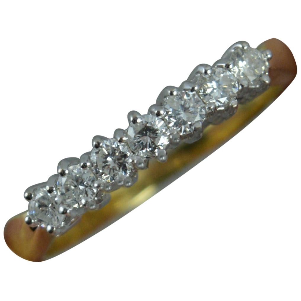 Vintage Diamond and 18 Carat Gold Half Eternity Ring at 1stDibs