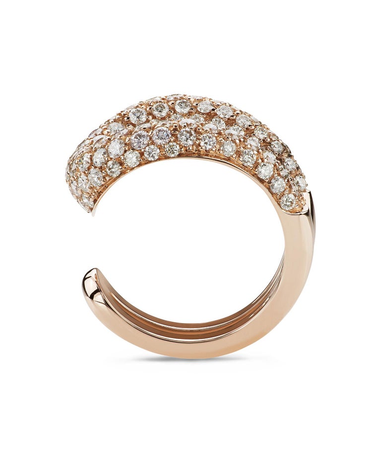 18 Carat Rose Gold, Legami Ring with Diamonds, Leonori Jewel For Sale ...