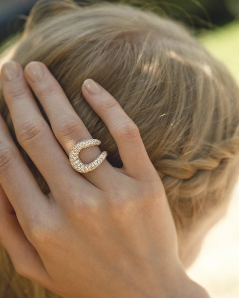 18 Carat Rose Gold, Legami Ring with Diamonds, Leonori Jewel For Sale ...