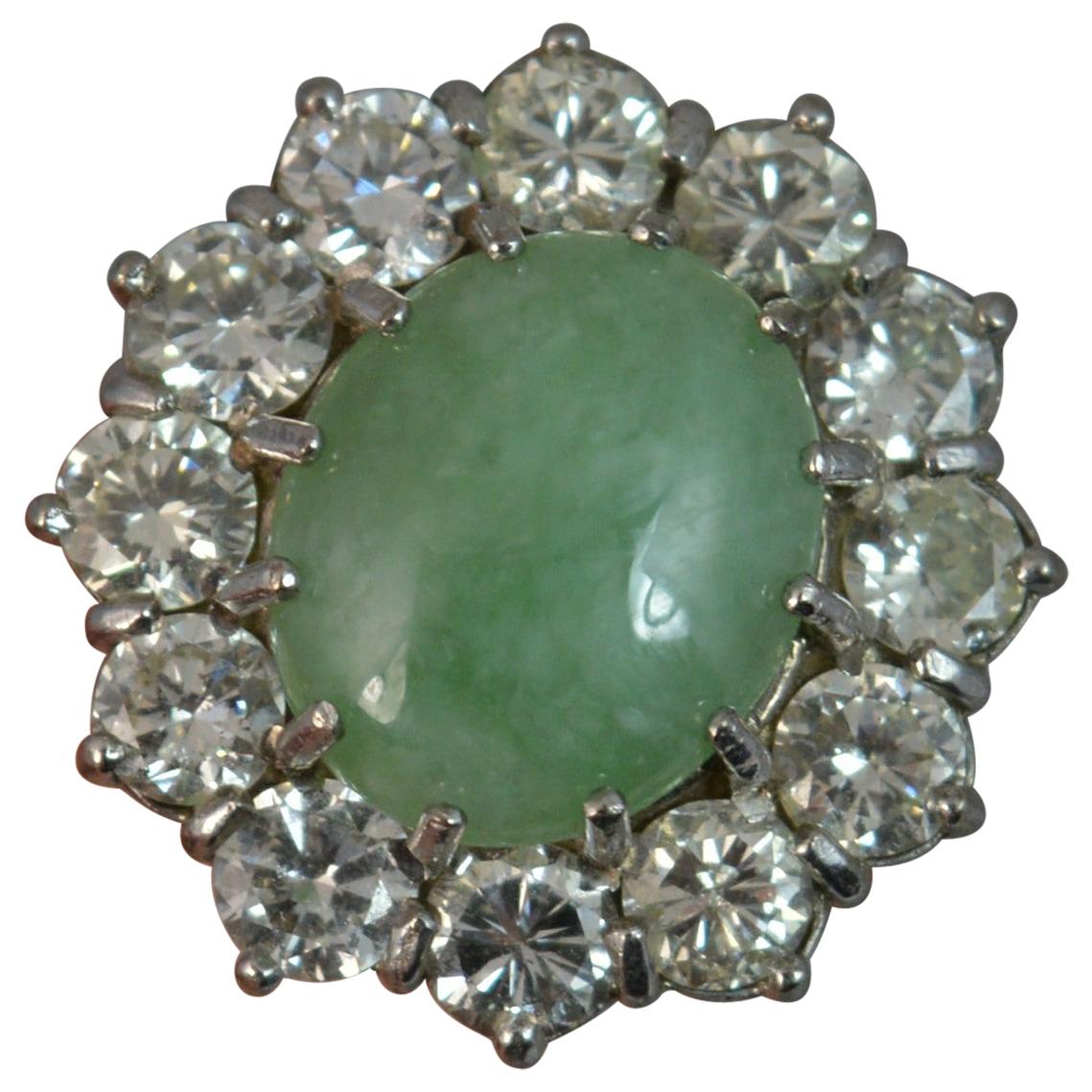 Bold Biomorphic Gold and Jade Cluster Ring at 1stDibs