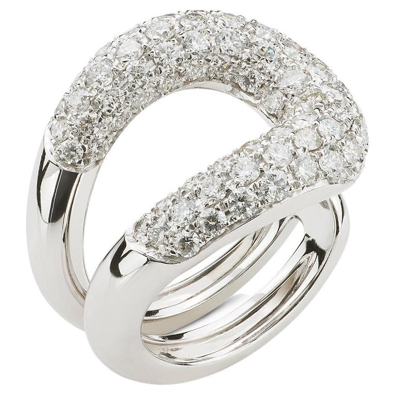 18 Carat White Gold, Legami Ring with Diamonds, Leonori Jewel For Sale ...