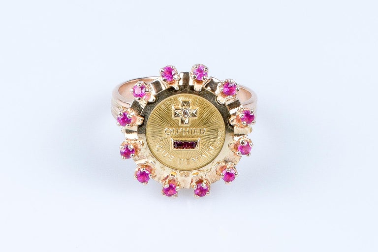 18 carat yellow gold AUGIS Amour ring at 1stDibs