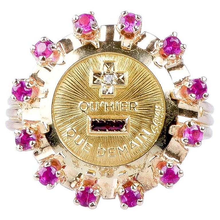 18 carat yellow gold AUGIS Amour ring at 1stDibs