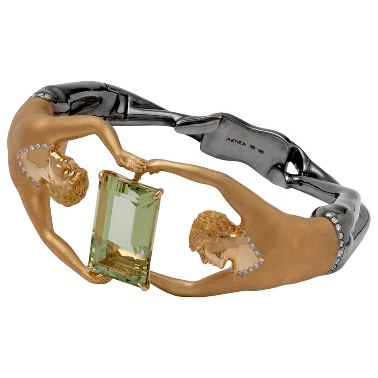 18 Carat Yellow Gold Berry Bangle Aenea Jewellery For Sale at 1stDibs