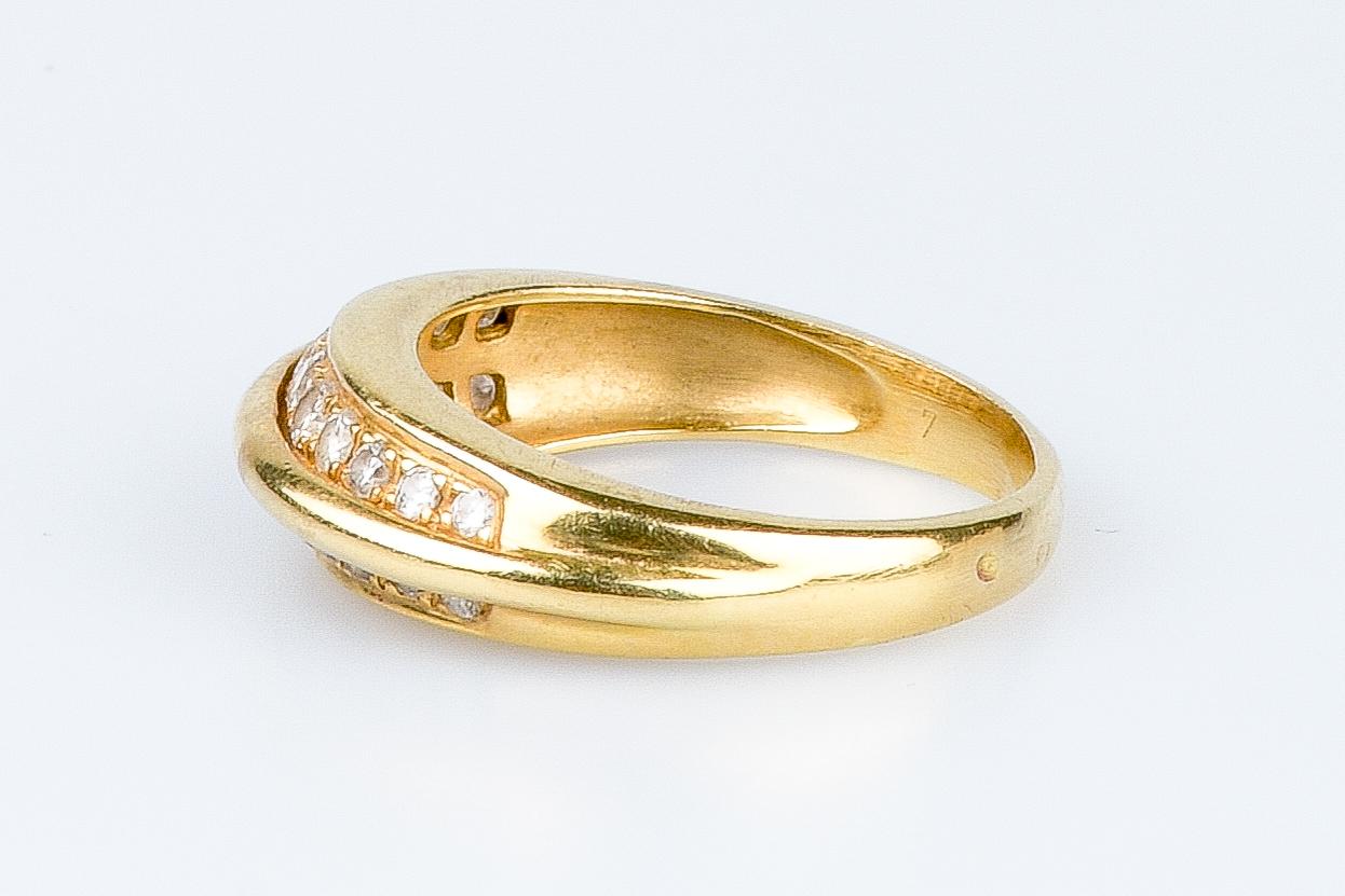 18 carat yellow gold diamonds ring at 1stDibs