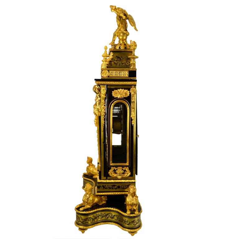 18thC Louis XV Boulle and Gilt Bronze Bracket Clock by Michel at 1stDibs