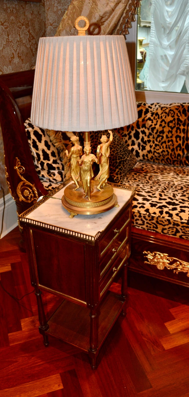 18th Century Louis XVI Mahogany Night Table with a White Marble Top For ...