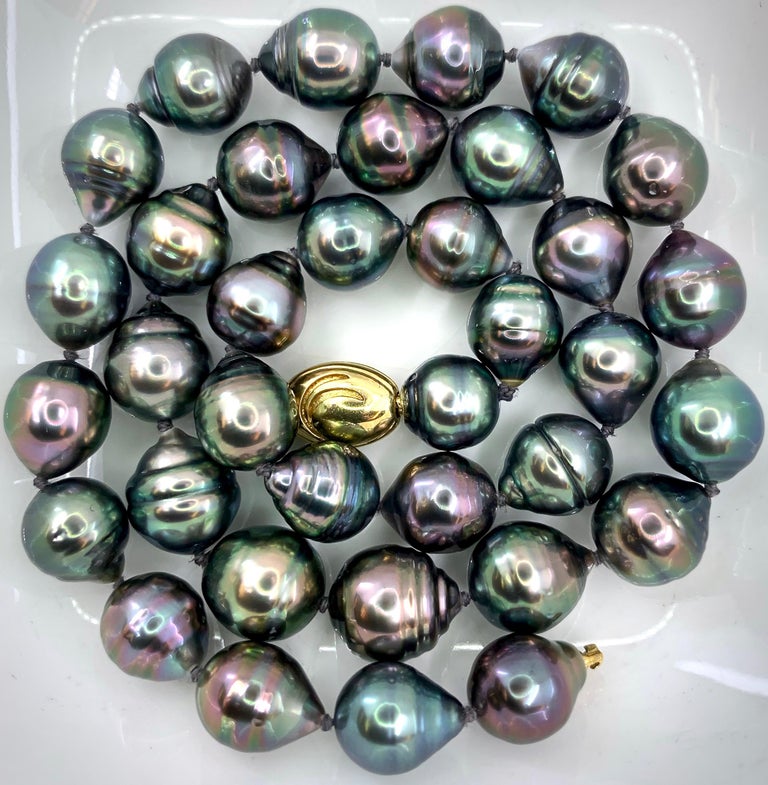 Iridesse Princess Length Multicolored Tahitian Baroque Pearl Necklace ...