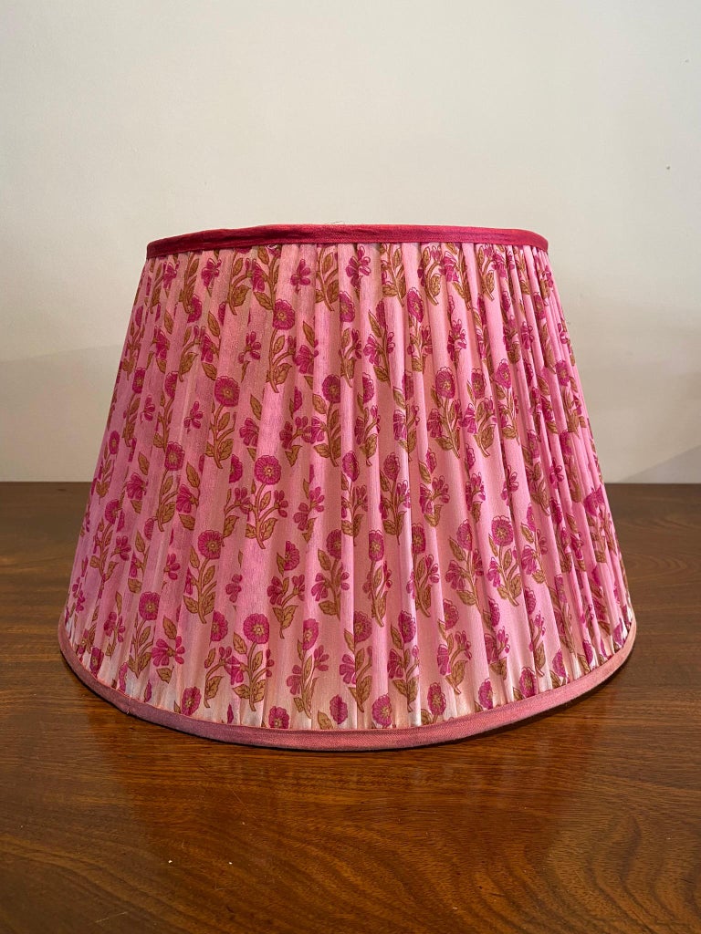 18” Indian Sari Lampshade with Duplex Fitting For Sale at 1stDibs