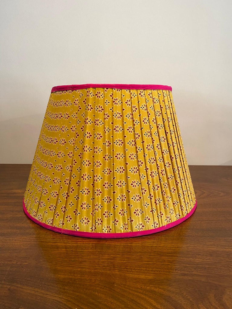18” Indian Sari Lampshade with Duplex Fitting For Sale at 1stDibs