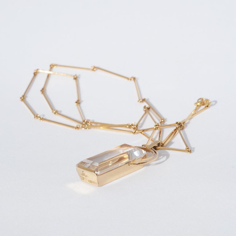 18 K Gold Necklace Made in Stockholm Sweden, 1945 For Sale at 1stDibs