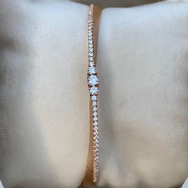 18 Karat Rose Gold 0.73 Carat Diamond Arm Cuff at 1stDibs