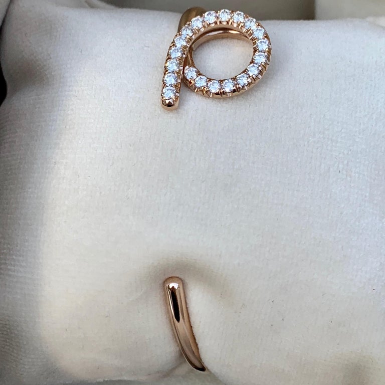 18 Karat Rose Gold 0.94 Carat Diamond Arm Cuff For Sale at 1stDibs