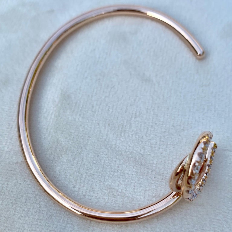 18 Karat Rose Gold 0.94 Carat Diamond Arm Cuff For Sale at 1stDibs
