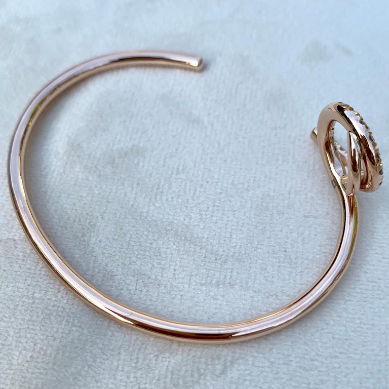 18 Karat Rose Gold 0.94 Carat Diamond Arm Cuff For Sale at 1stDibs
