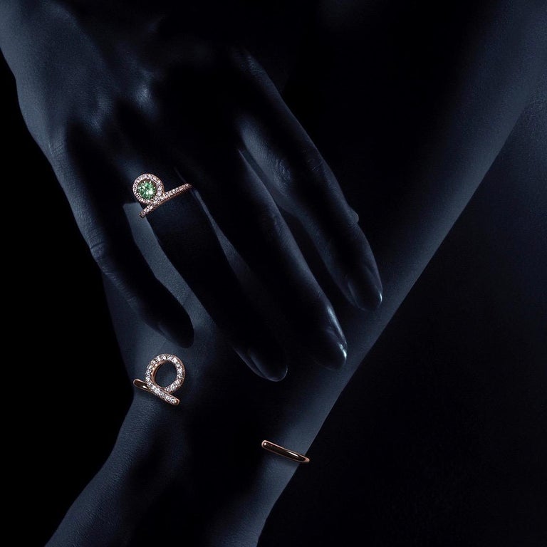 18 Karat Rose Gold 0.94 Carat Diamond Arm Cuff For Sale at 1stDibs