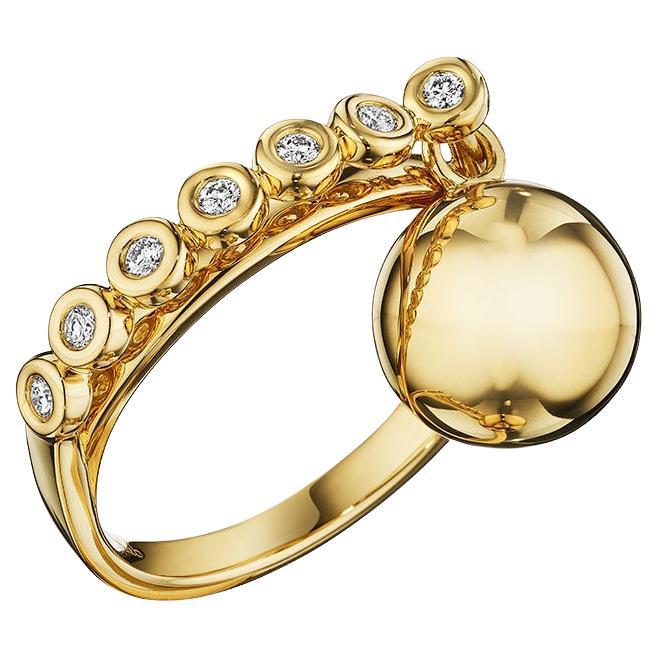 Customizable 18 Karat Hueb Classics Yellow Gold Ring with Vs-Gh ...