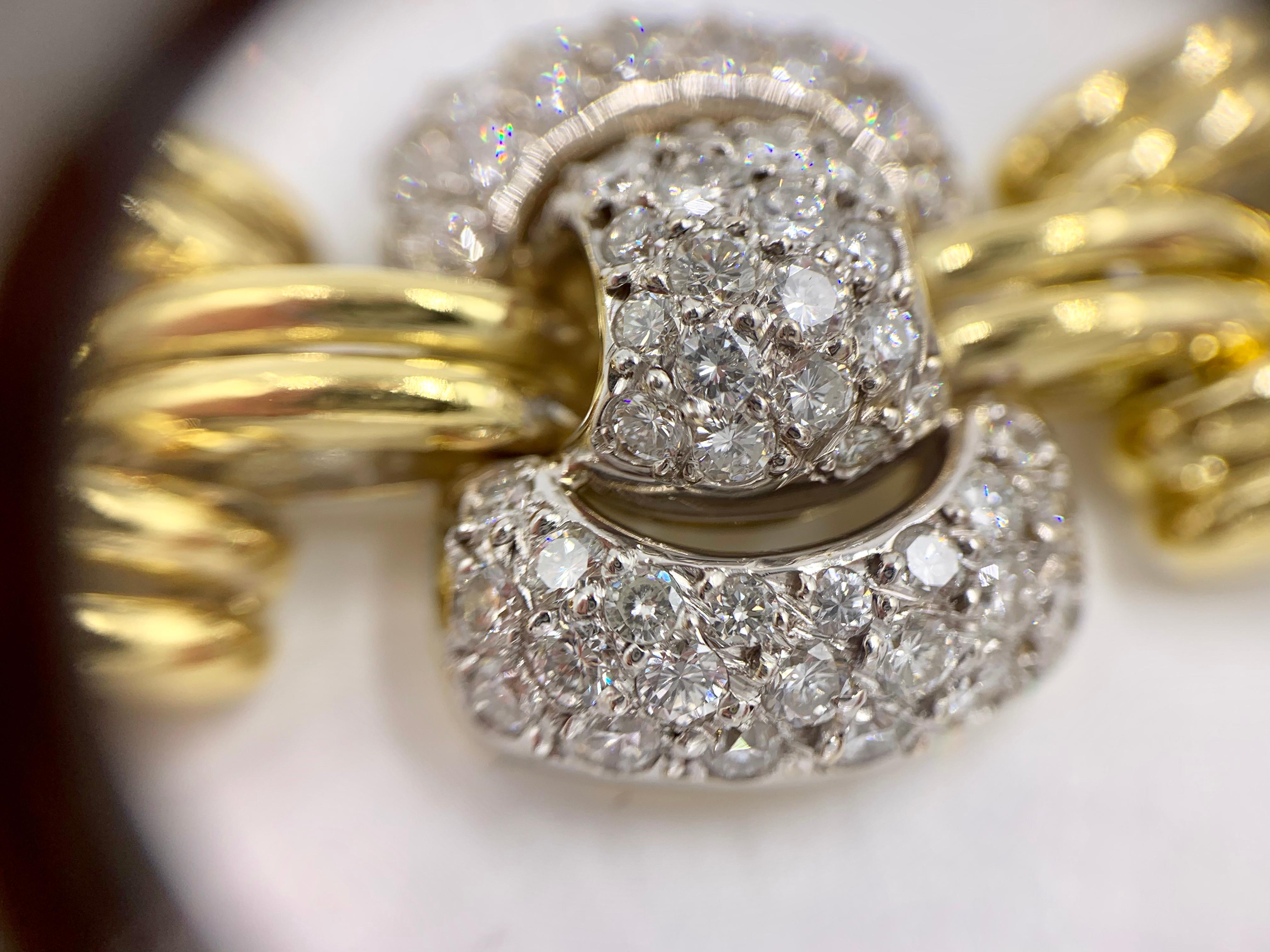 18 Karat Chunky Linked Collar Diamond Necklace For Sale at 1stDibs