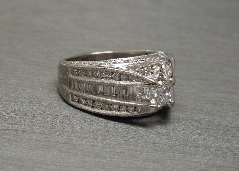 18 Karat Diamond Art Deco Style Pyramid Ring For Sale at 1stDibs ...