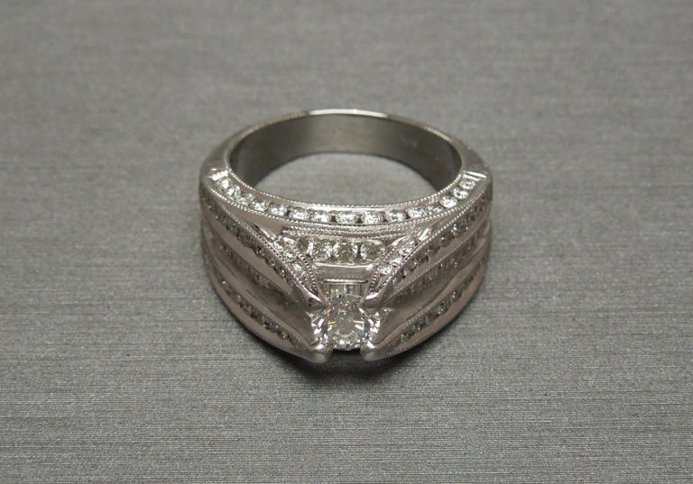 18 Karat Diamond Art Deco Style Pyramid Ring For Sale at 1stDibs ...