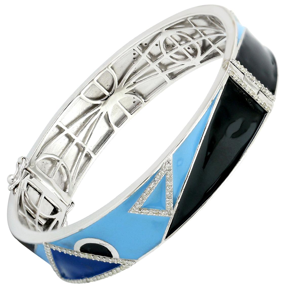 Vintage Chanel Quilted Motif Bangle Bracelet at 1stDibs