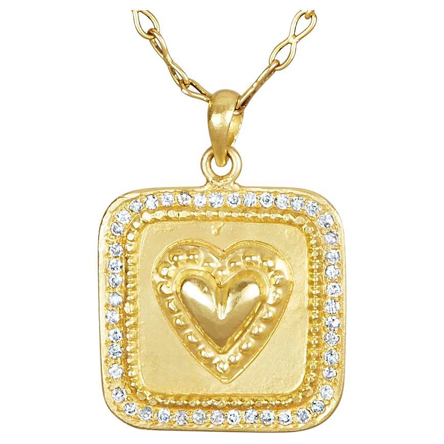 Modern Sacred Minimalism 18 Karat Gold Talisman Amulet Necklace For ...