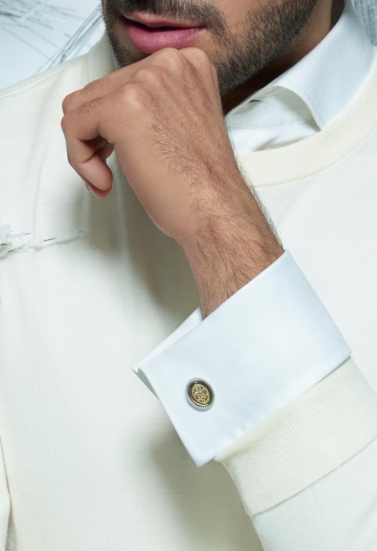 18 Karat Gold and Sterling Silver "My Eternity" Classic Calligraphy ...