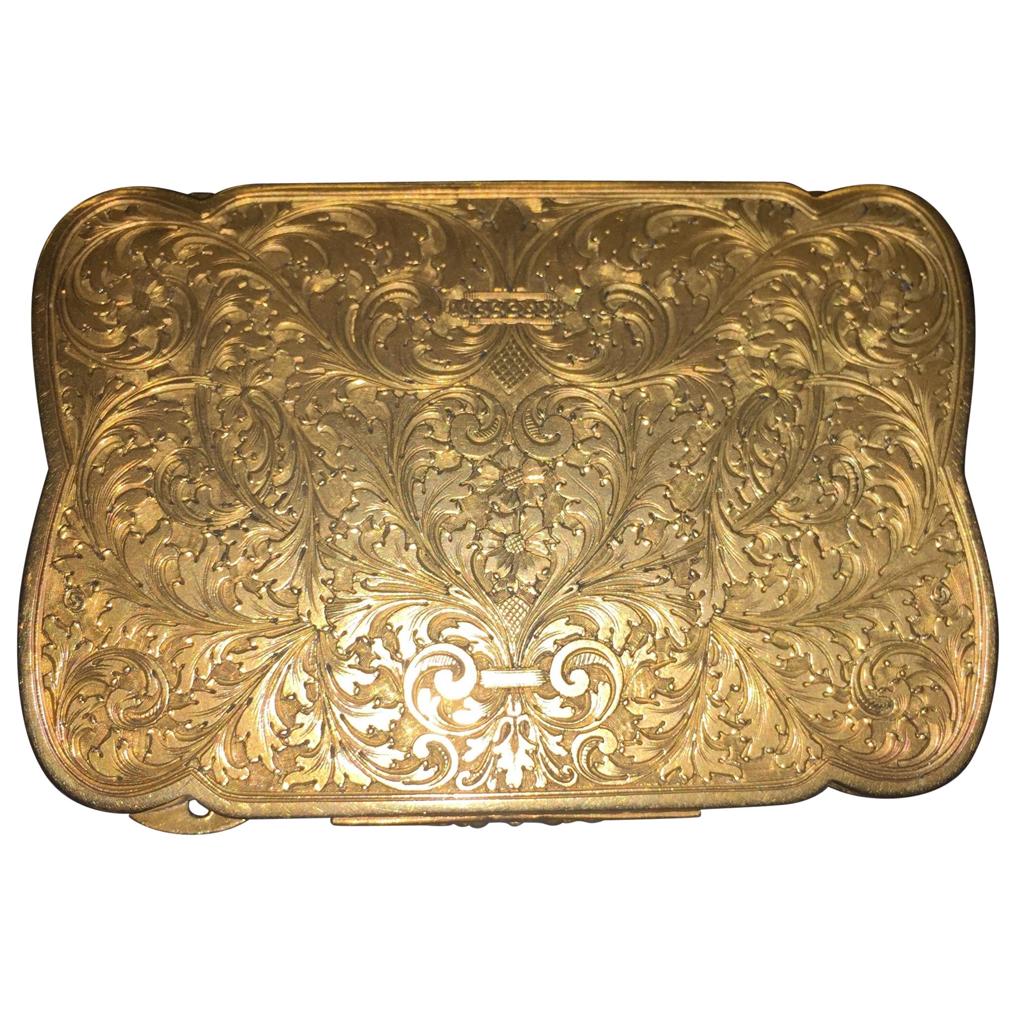 18 Kt Gold Antique Box For Sale at 1stDibs | antique gold boxes ...