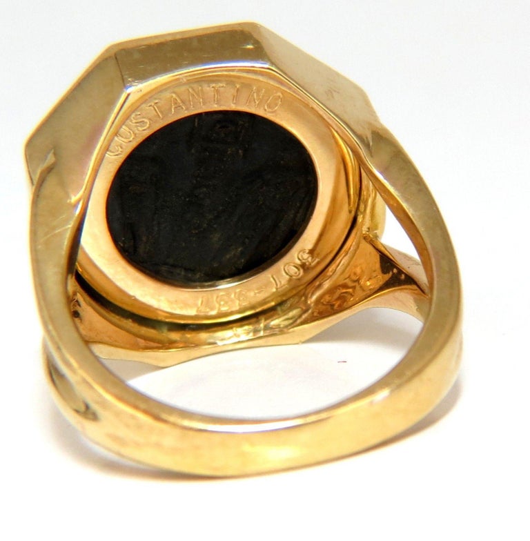18 Karat Gold Constantino Coin Ring at 1stDibs