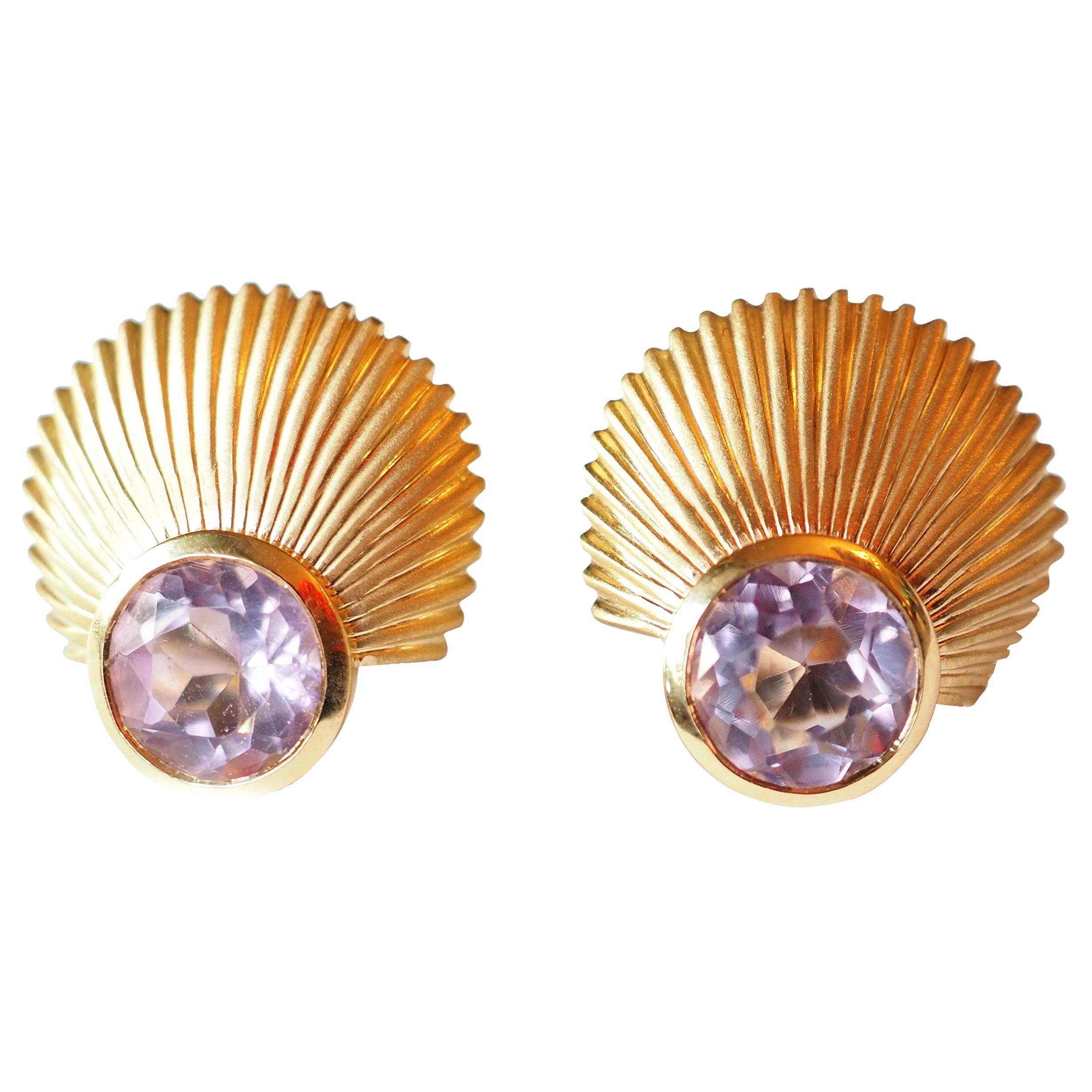 Chopard Pushkin Pink Tourmaline Gold Earrings at 1stDibs