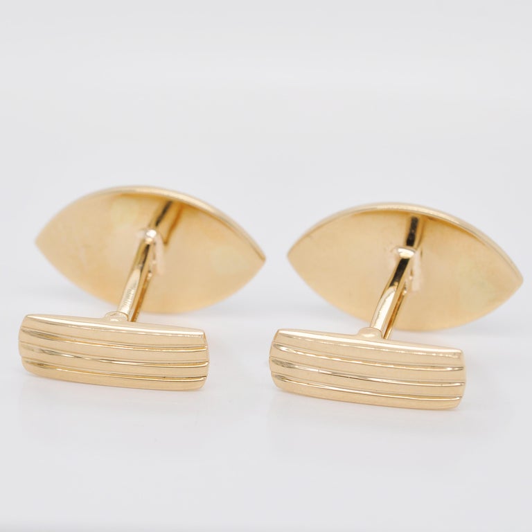 18 Karat Gold Evil Eye Enamel Blue Sapphire Cufflinks For Sale at ...