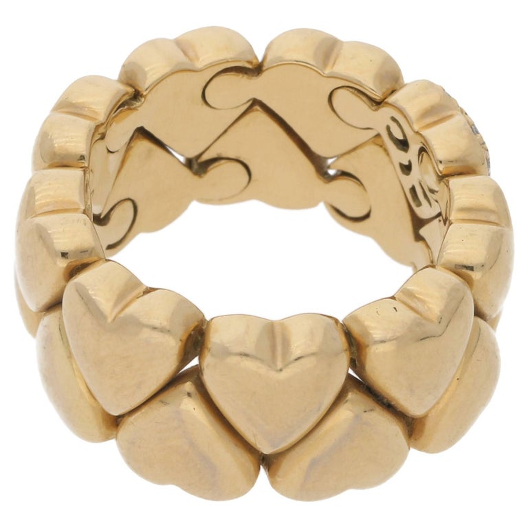 18 Karat Gold Expanding Cartier Heart Ring at 1stDibs