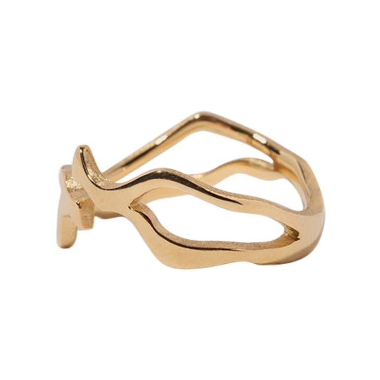 Milamore Fine Jewelry 18 Karat Gold Kintsugi Ring II For Sale at 1stDibs