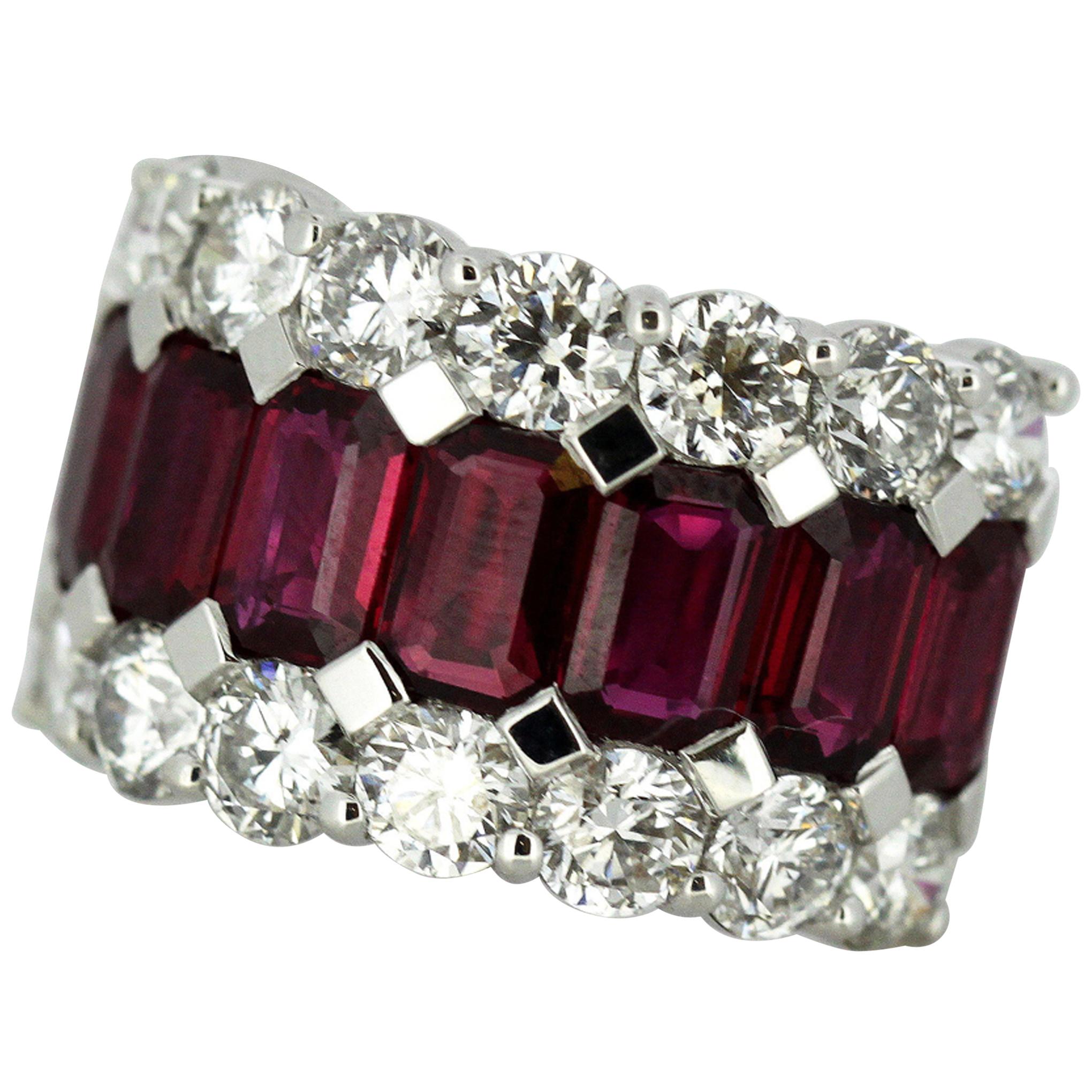 Massive High Karat Indian Ruby and Diamond Ring at 1stDibs