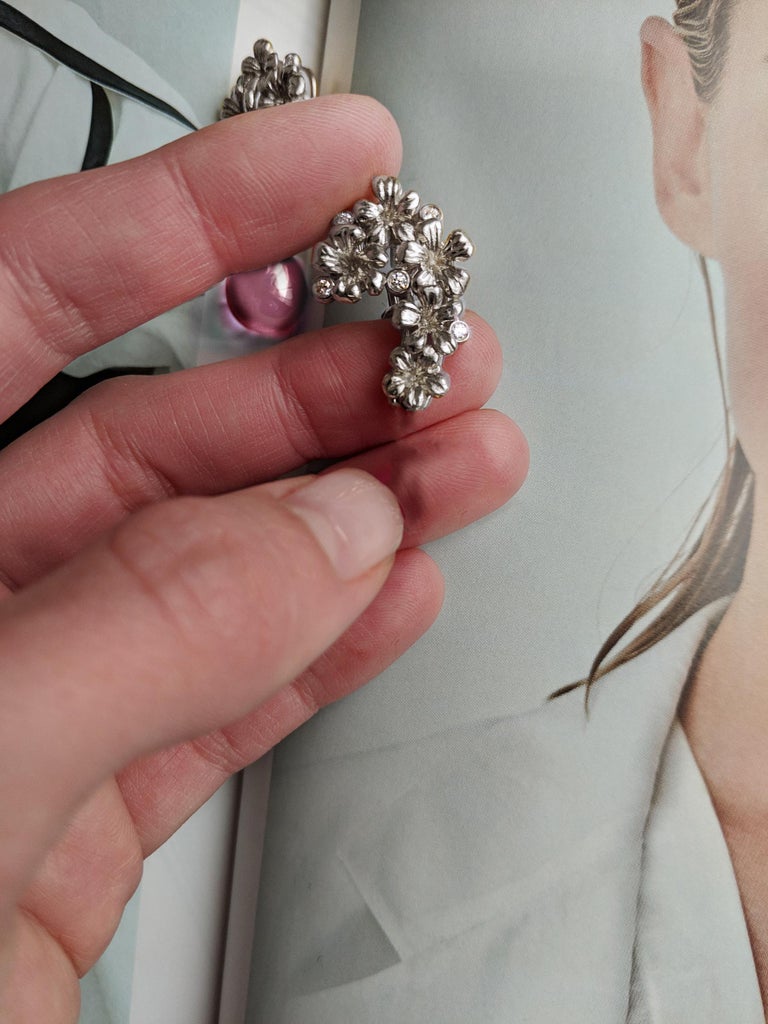 18 Karat Gold Modern Transformer Brooch with Diamonds, Feat. in Vogue ...