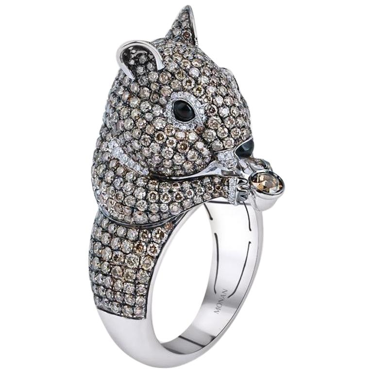 18 Karat Gold Monan Another World 4.62 Carat Diamond Ring For Sale at ...