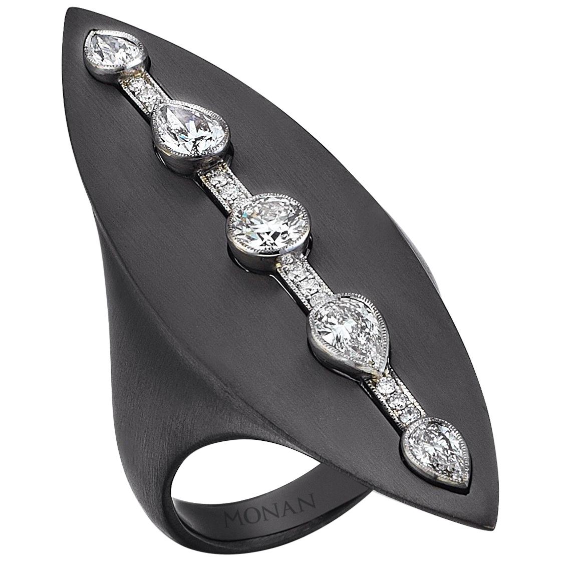 1.26 Carat Diamond Platinum Ring For Sale at 1stDibs