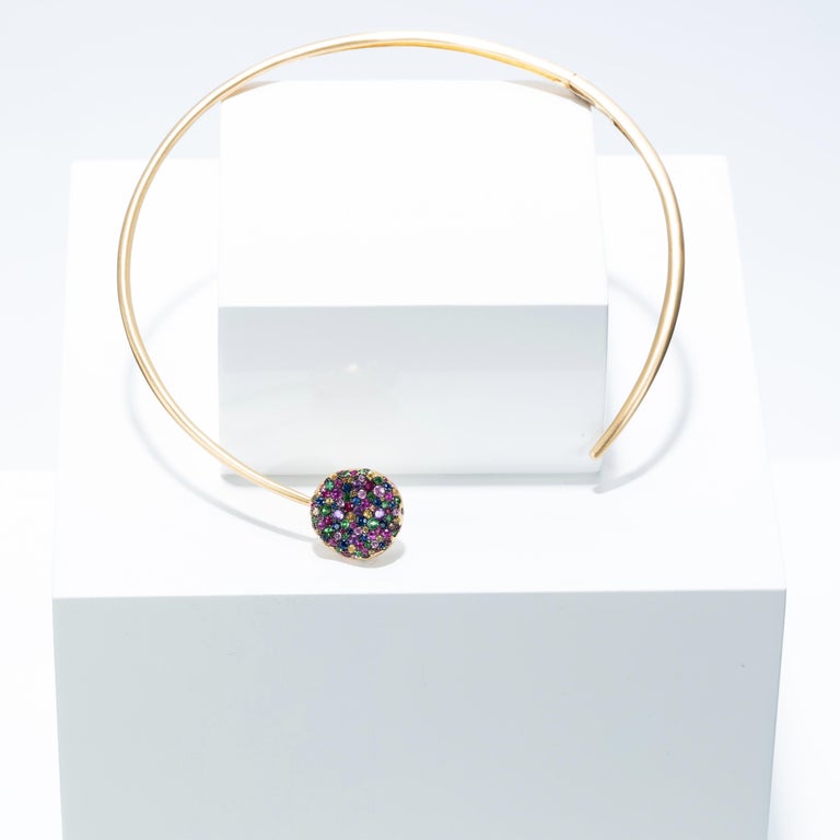 Nada Ghazal's 18K Gold Sapphires Baby Malak Original Bonbon Big Round ...