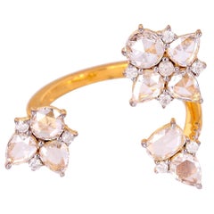Customizable Rosecut Diamond Veil Open Ring For Sale at 1stDibs