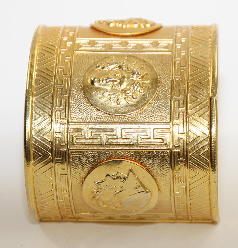 18 Karat Gold Plated Large Cuff Bracelet at 1stDibs | gold plated cuff ...