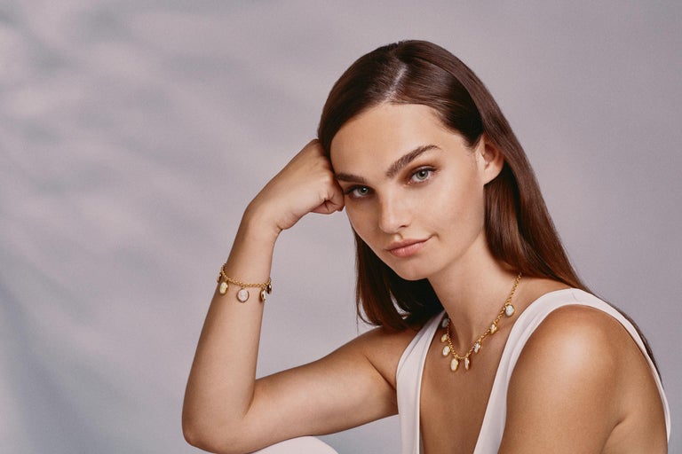 18 Karat Gold-Plated Sterling Silver Portrait of Neoclassical Ladies ...