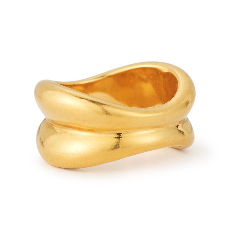 18 Karat Gold Tiffany and Co. Wave Ring For Sale at 1stDibs | tiffany ...