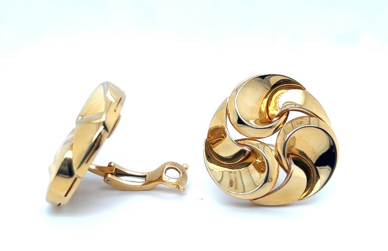18 Karat Gold Vertigo Ear Clips by Marina B, 1996 For Sale at 1stDibs