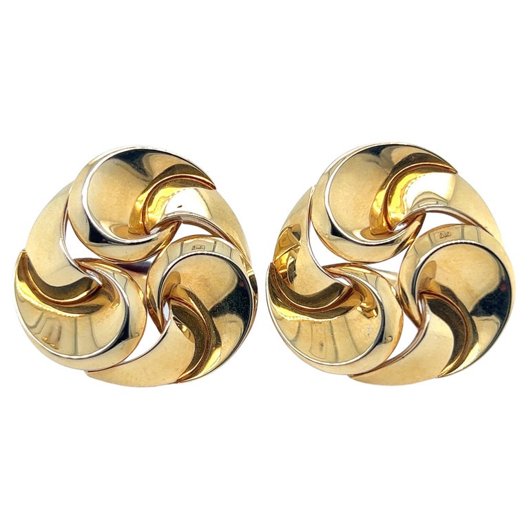 18 Karat Gold Vertigo Ear Clips by Marina B, 1996 For Sale at 1stDibs