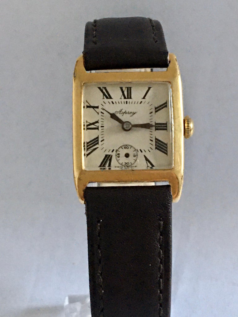 18 Karat Gold Vintage 1930s Asprey Ladies Watch For Sale at 1stDibs