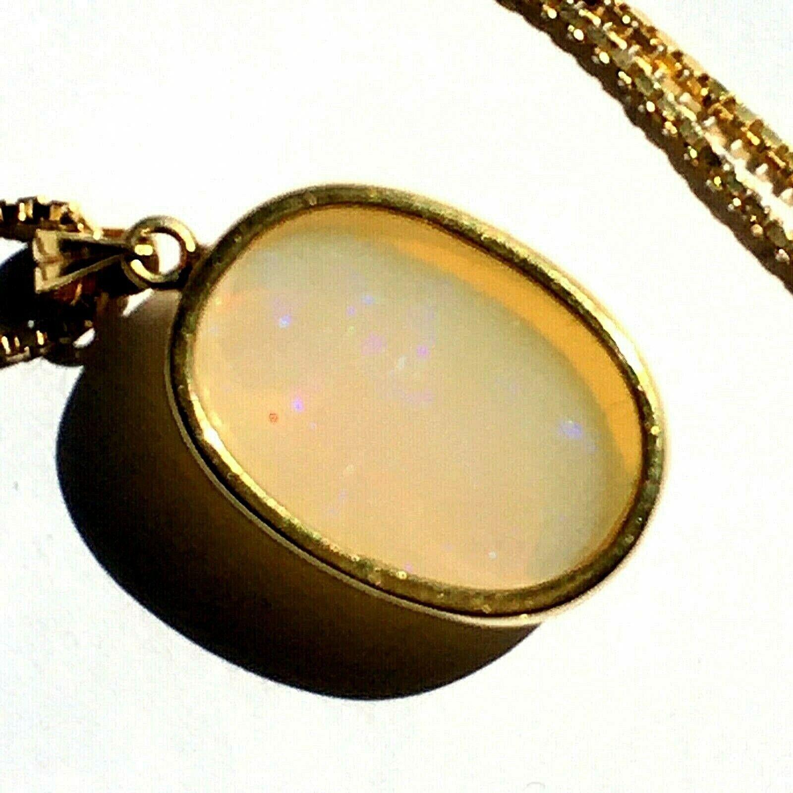 18 Karat Hallmarked Natural Australian Opal 14K Box Chain For Sale at ...