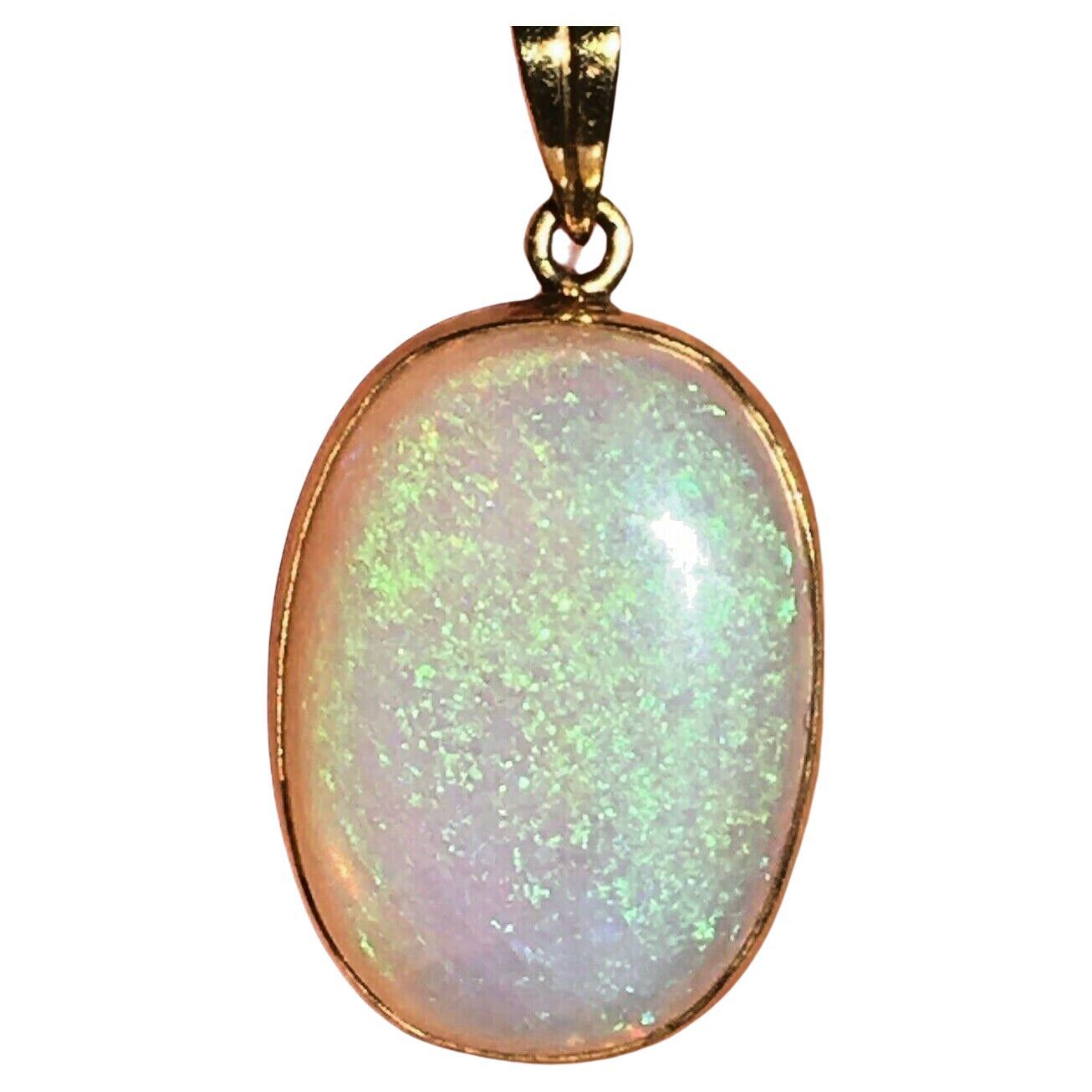 18 Karat Hallmarked Natural Australian Opal 14K Box Chain For Sale at ...