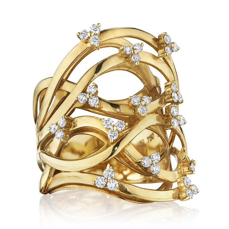 Customizable 18 Karat Hueb Classics Yellow Gold Ring with Vs-Gh ...